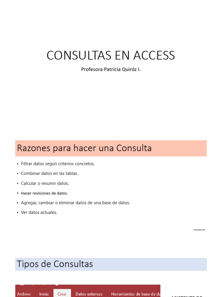 Consultas en Access: Guía Práctica | PDF