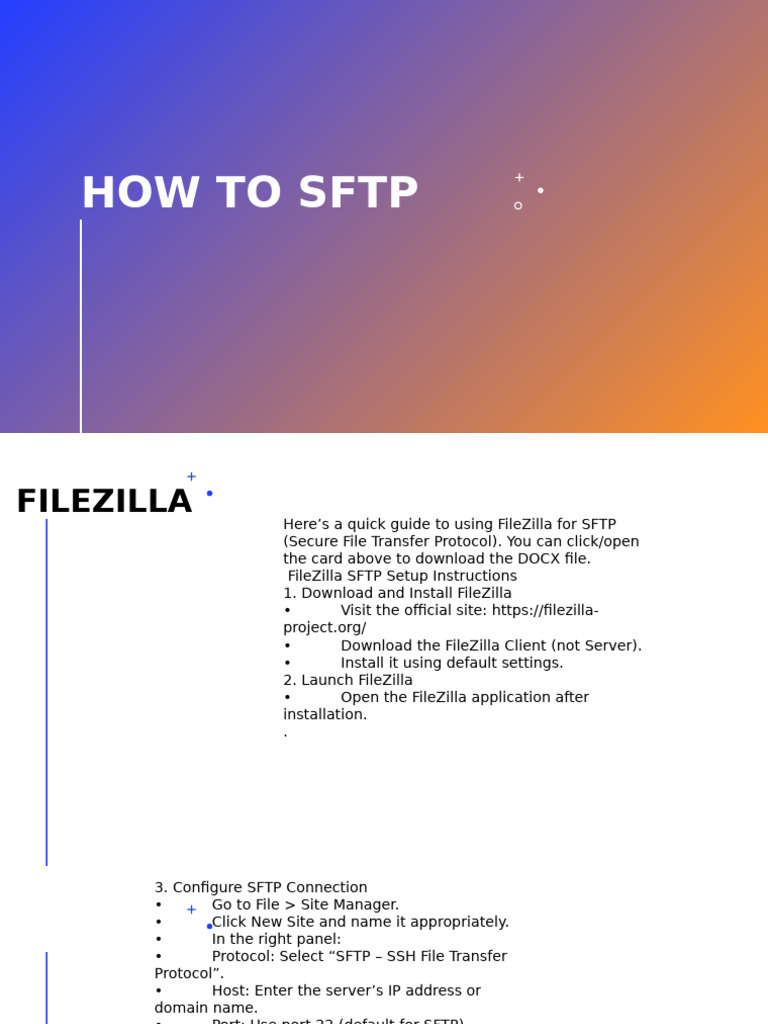 Filezilla How To | PDF