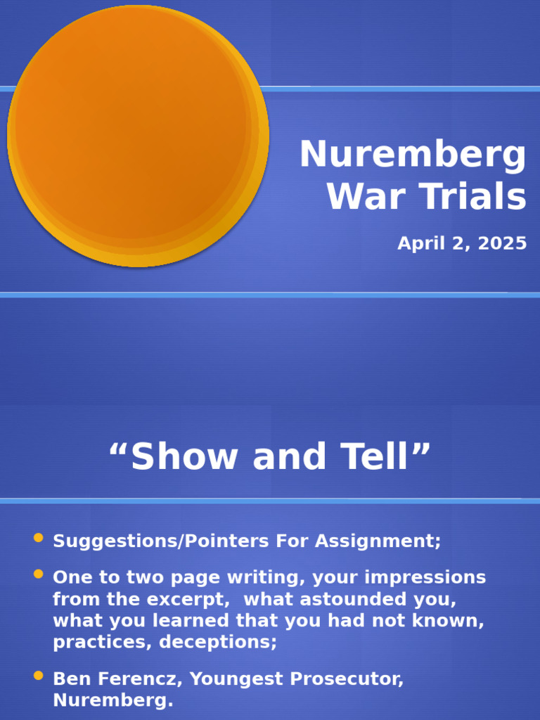 Nuremberg War Trials April 2, 2025 | PDF | Ibm | Nazi Germany