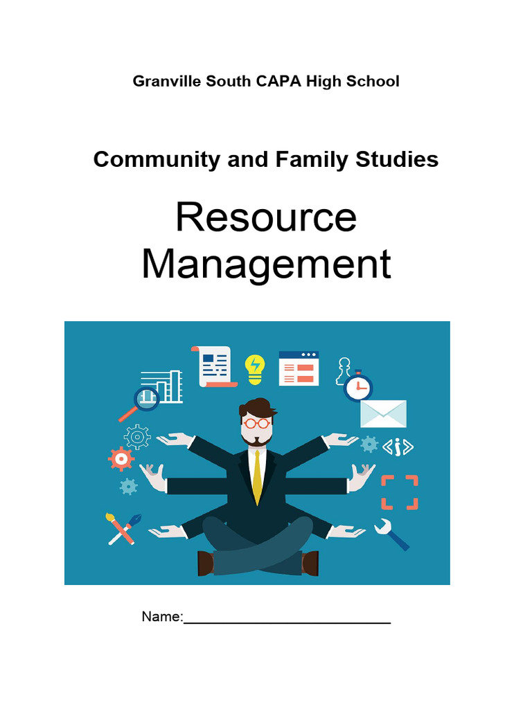 Ahmed Alloubani - Resource Management Booklet | PDF | Well Being ...