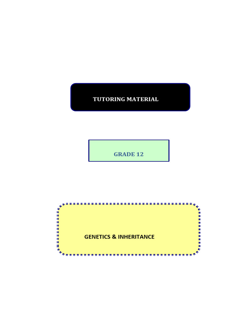 AUTUMN Genetics Tutoring Material - 2025 | PDF | Dominance (Genetics ...