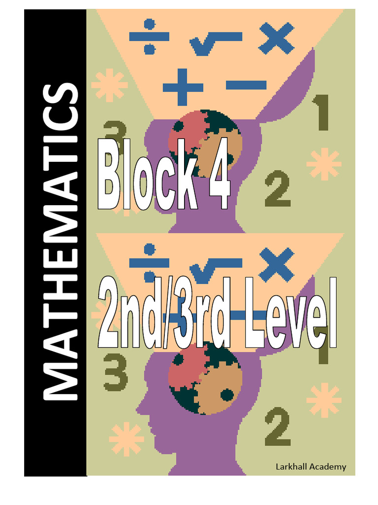 Pupil Course Booklets 2nd-3rd Level Block 4 | PDF | Area | Volume