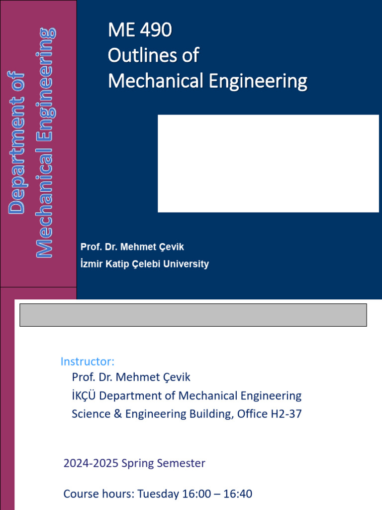 ME 490 Course Overview and Guidelines | PDF | Deformation (Engineering ...
