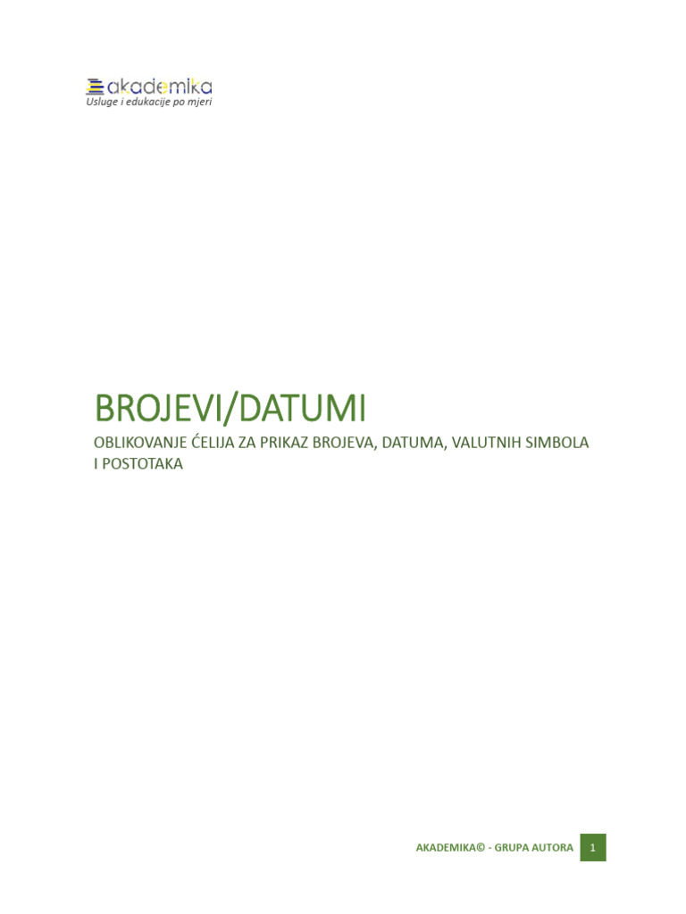 Ojevi I Datumi | PDF