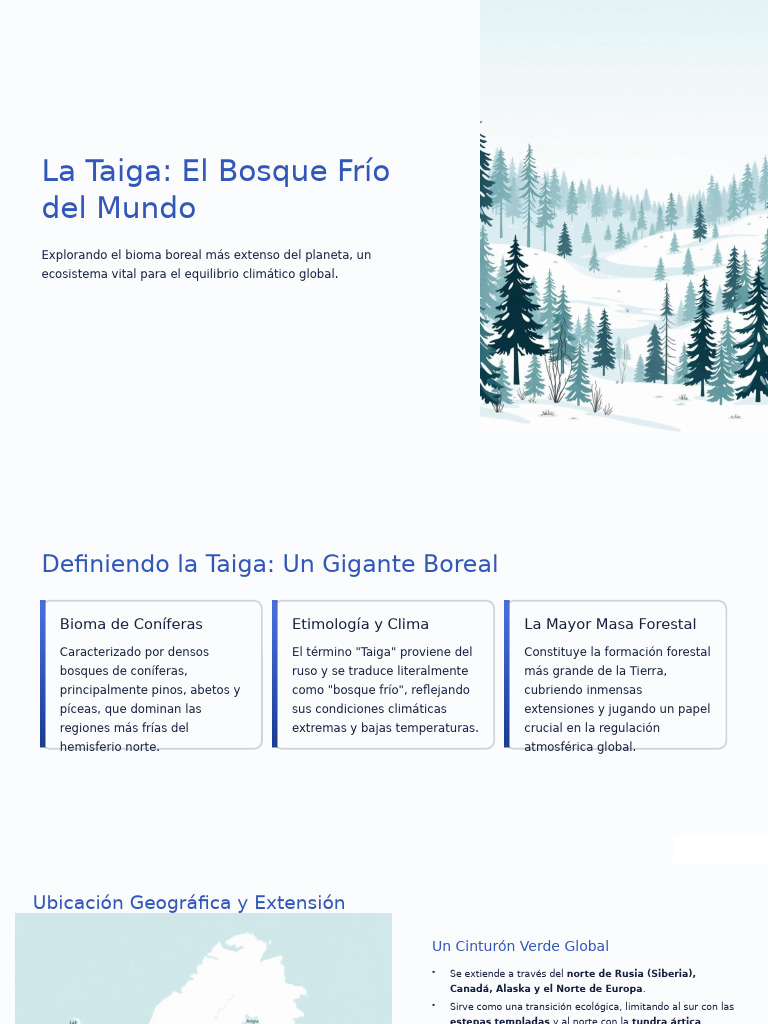 La Taiga El Bosque Frio Del Mundo | PDF | Geografía Física | Ecología