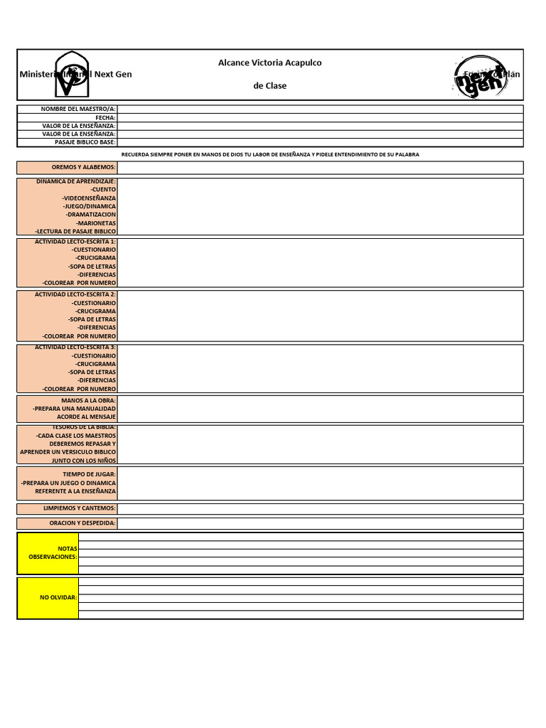 Plan de Clase Next Gen | PDF