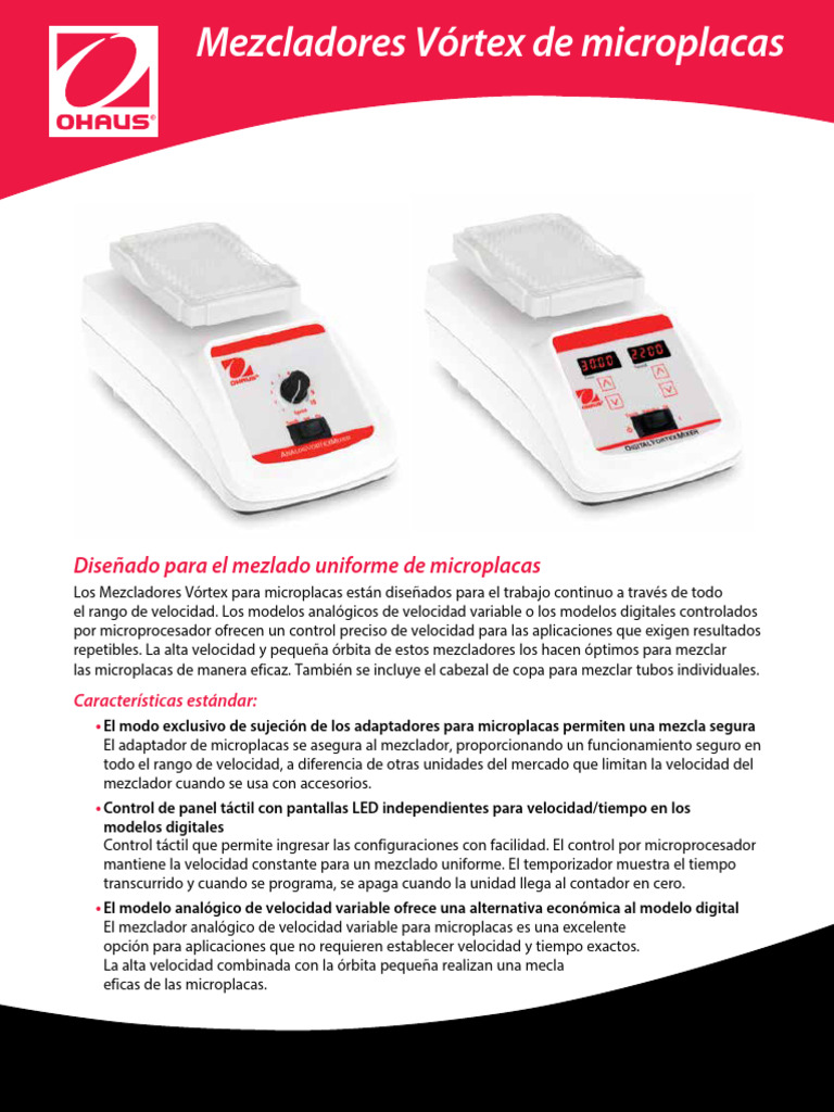 Microplate Vortex Mixers LA 80775578 | PDF | Electrónica