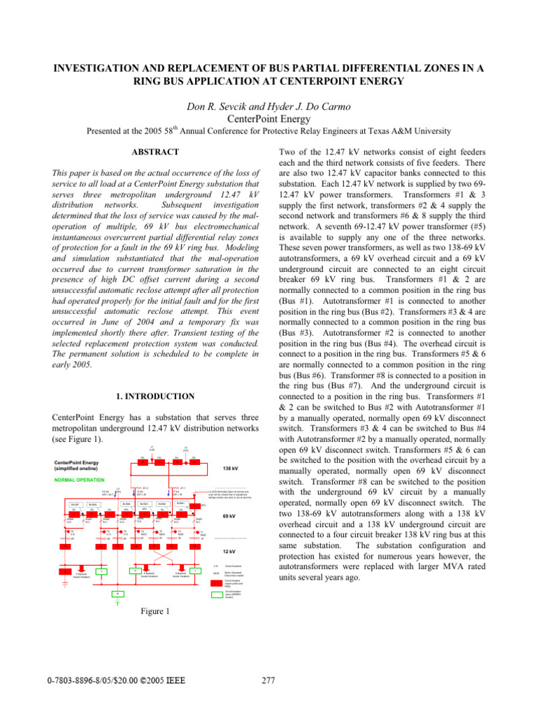 Investigation and Replacement of Bus Partial Differential Zones in A ...