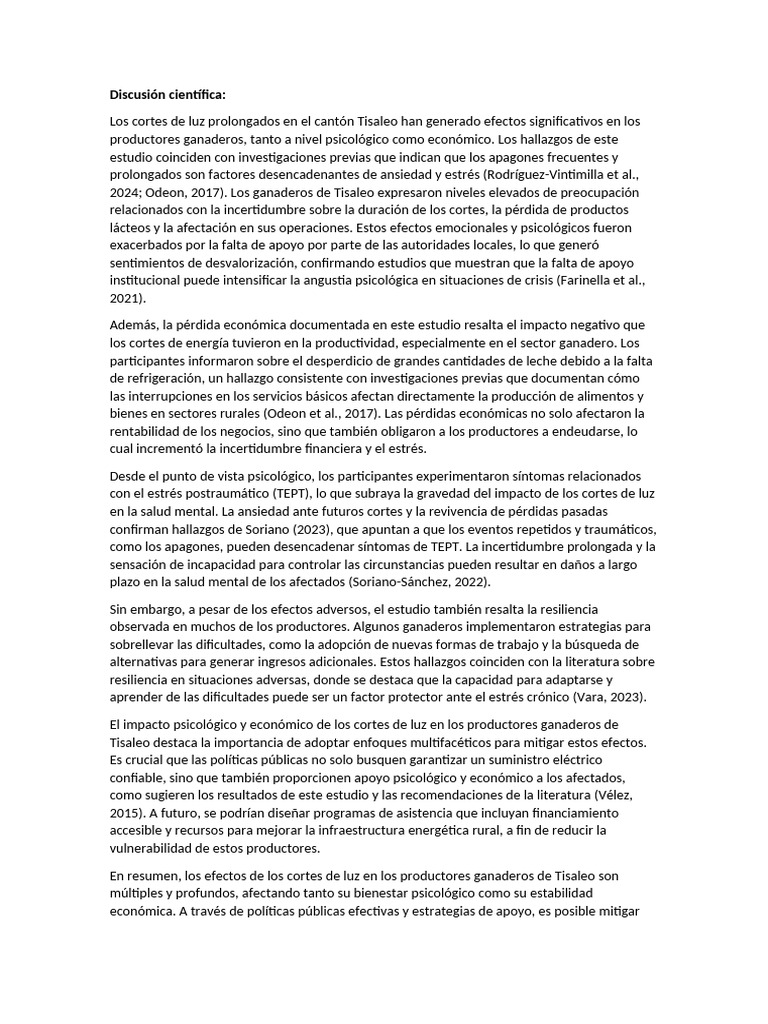 Discusión Científica | PDF | Resiliencia psicológica | Estrés (biología)