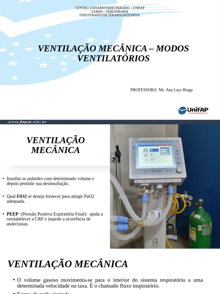 MODOS VENTILATÓRIOS 2 | PDF | Respiração | Respiração