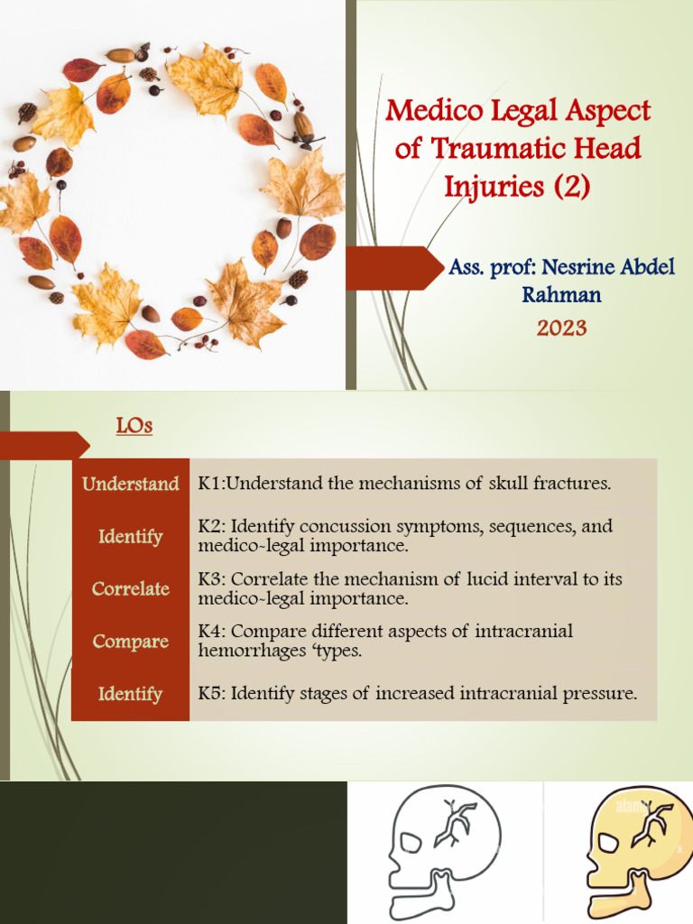 Medico-Legal Insights on Head Injuries | PDF | Concussion | Traumatic ...