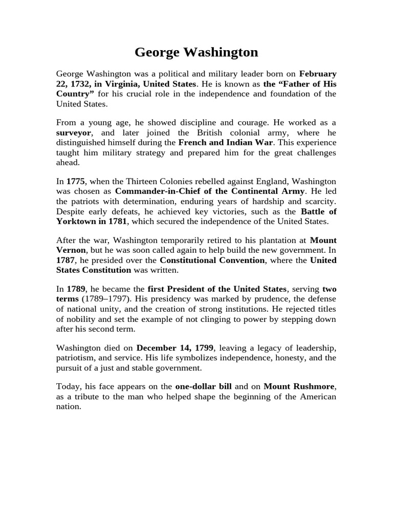 George Washington | PDF
