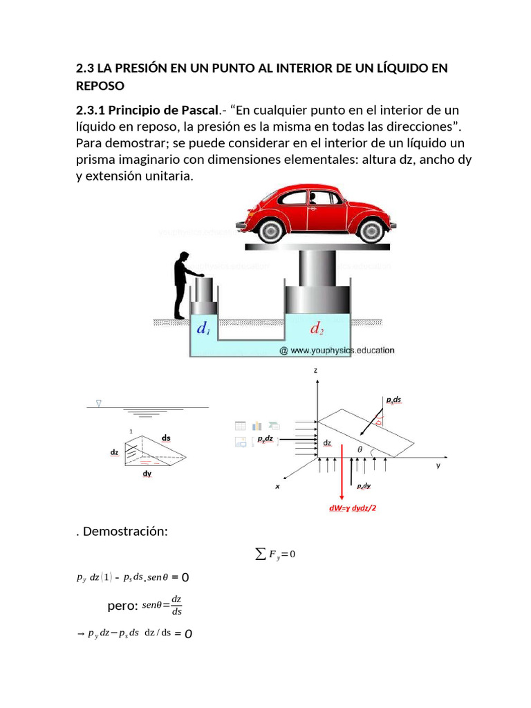 4 Principio de Pascal | PDF | Integral | Sistema de coordenadas Cartesianas