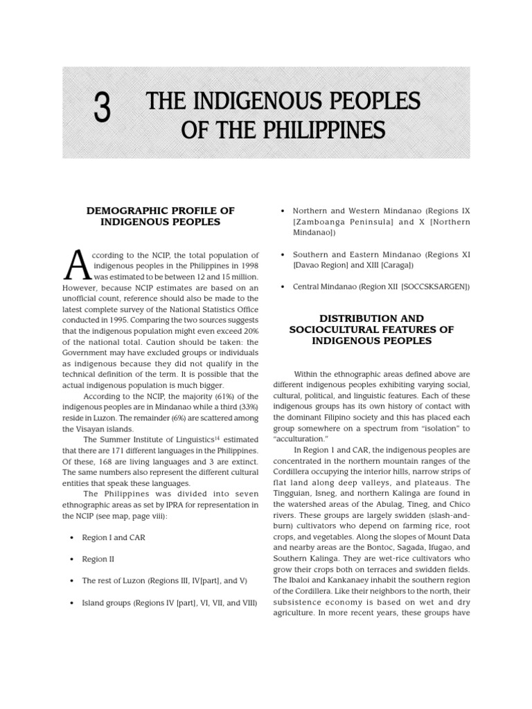 Indigenoous of The Phil (ADB) Chapter - 3 | PDF