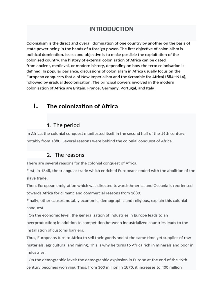 Impact of Colonialism in Africa | PDF | Colonialism | Africa