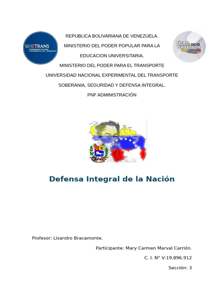 Seguridad y Defensa Integral en Venezuela | PDF | Nación | Venezuela