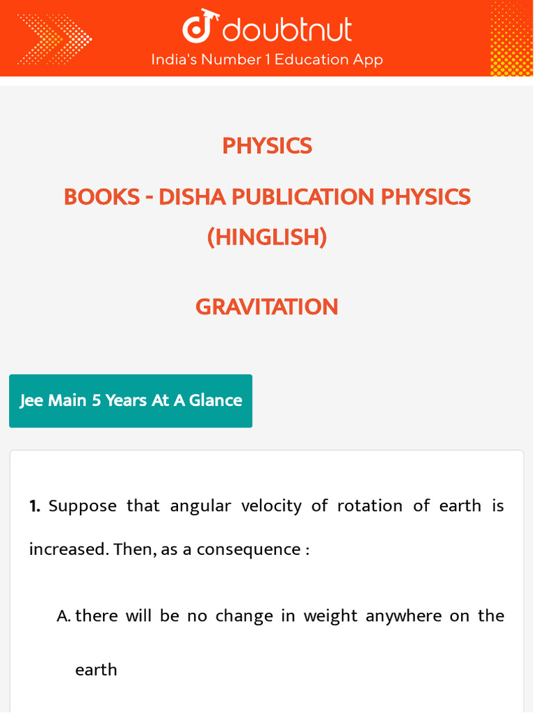 3898 Books Doubtnut Question Bank | PDF | Potential Energy | Orbit