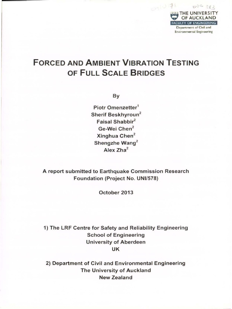 383 Forced and Ambient Vibration Testing of Full Scale Bridges ...