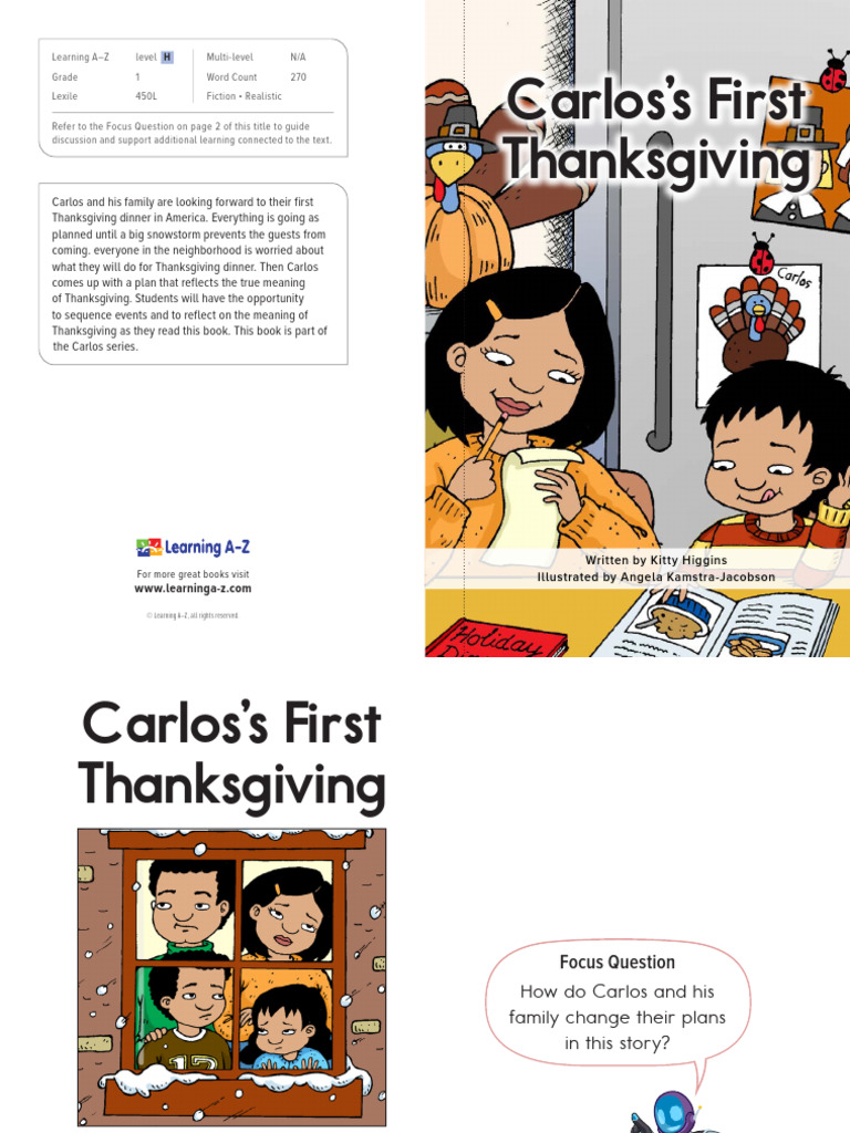Raz lh22 Carlossfirstthanksgiving CLR | PDF | Foods | Thanksgiving