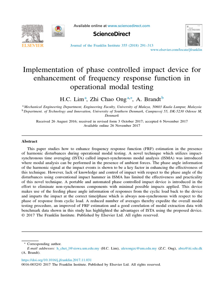 Implementation of Phase Controlled Impact Device For Enhancement of Frequency Response Function ...