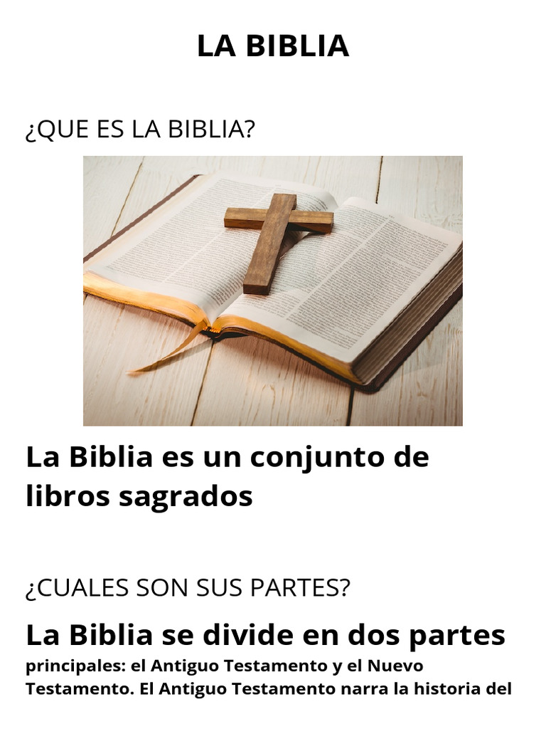 ¿Qué es la Biblia y sus partes? | PDF