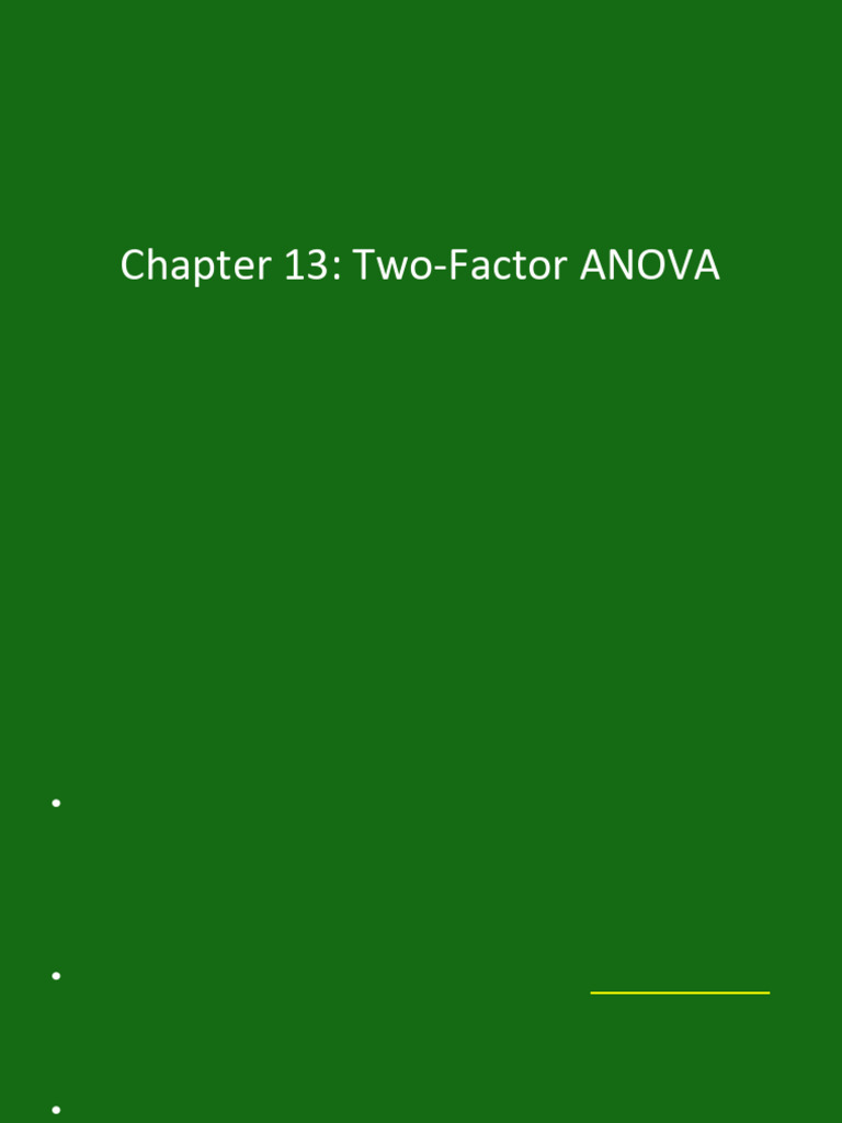 Understanding Two-Factor ANOVA Basics | PDF | Analysis Of Variance ...
