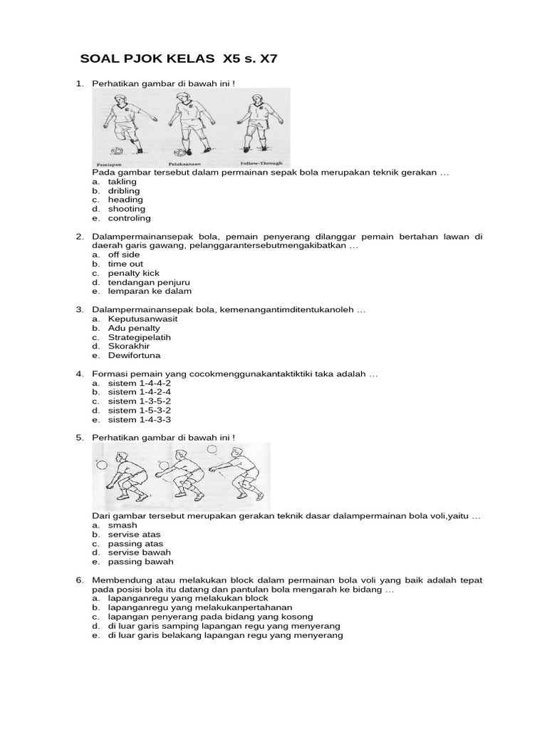 SOAL PJOK KELAS XI | PDF