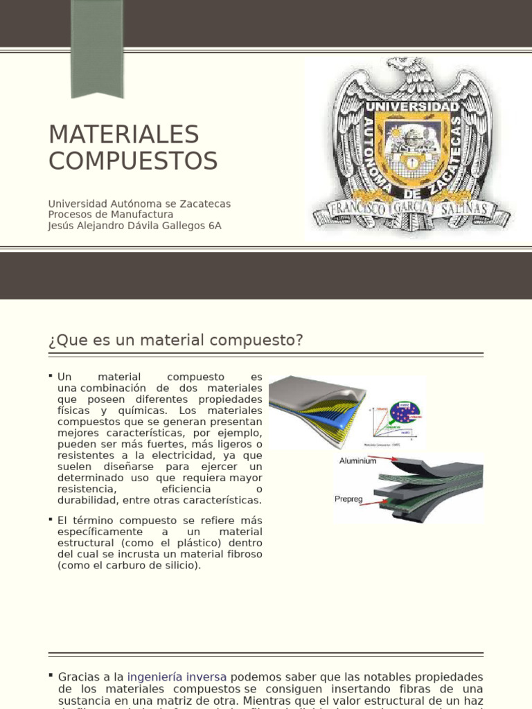 Materiales Compuestos: Definición y Usos | PDF | Material compuesto ...