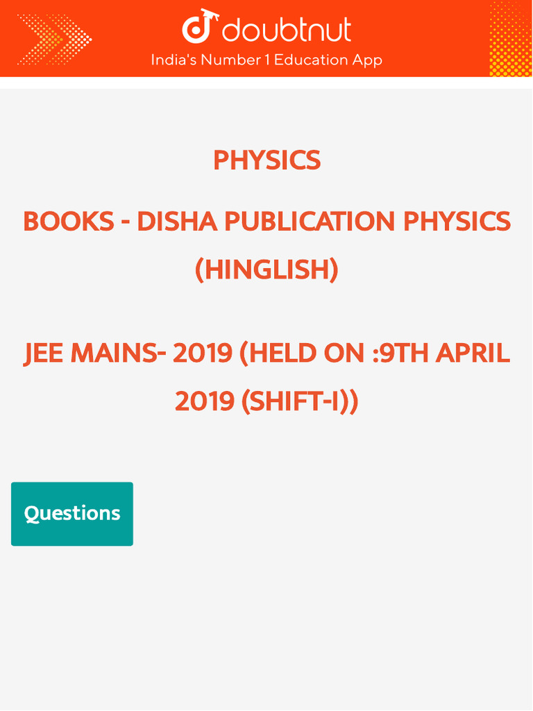 3899 Books Doubtnut Question Bank | PDF | Physical Phenomena | Physics