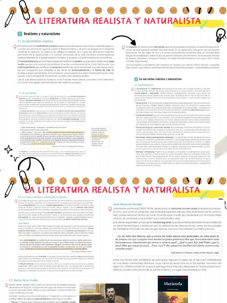 Literatura Realista y Naturalista - Canva | PDF