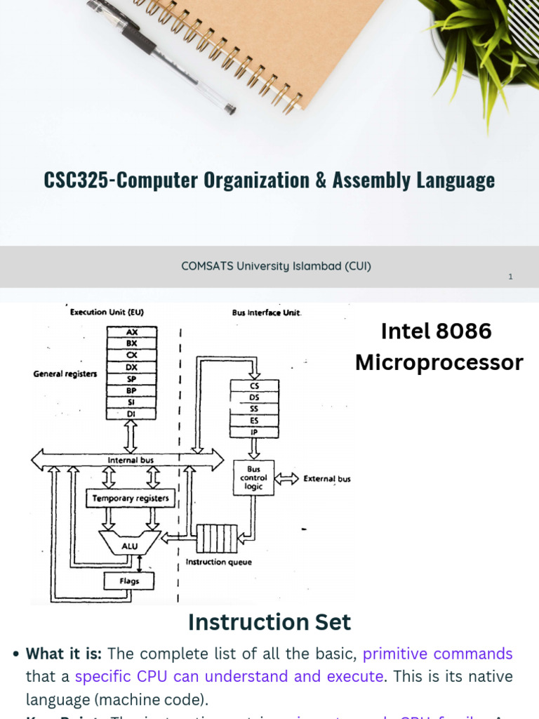 Intel 8086 Microprocessor Organization | PDF | Assembly Language ...