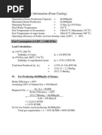 Steam Generation Calculations of Boiler | PDF | Steam | Quantity
