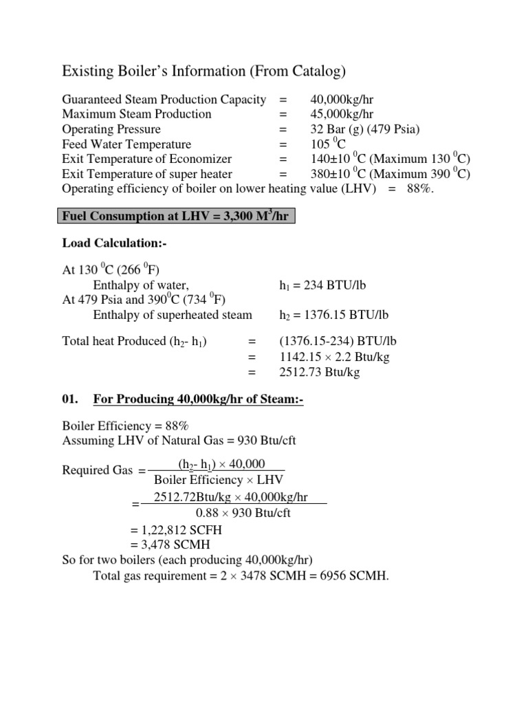 Boiler Calculation | PDF