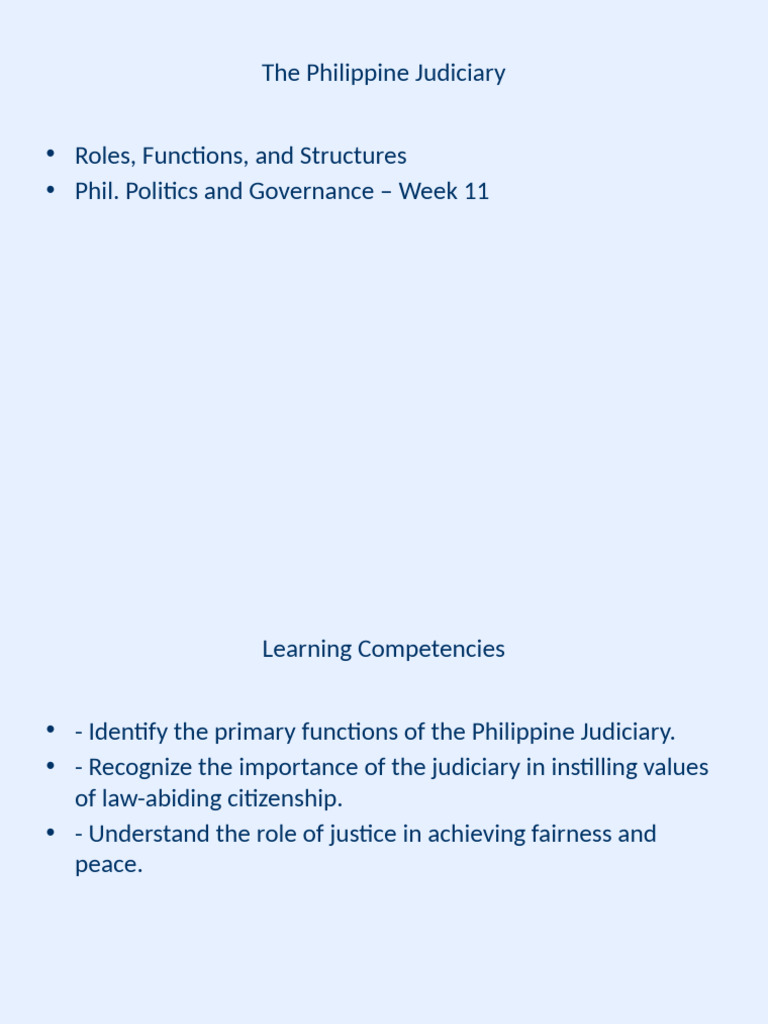 Philippine Judiciary Presentation Designed | PDF