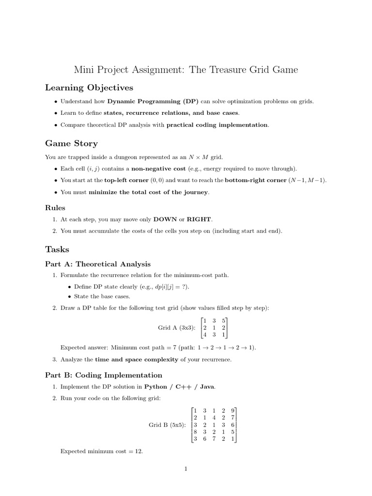 Algo Assignment | PDF | Dynamic Programming | Algorithms
