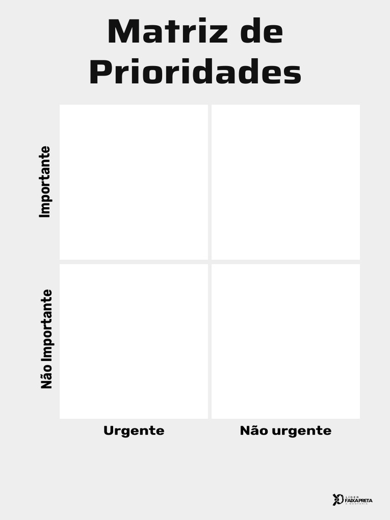 Matriz de Prioridades Urgente e Importante | PDF