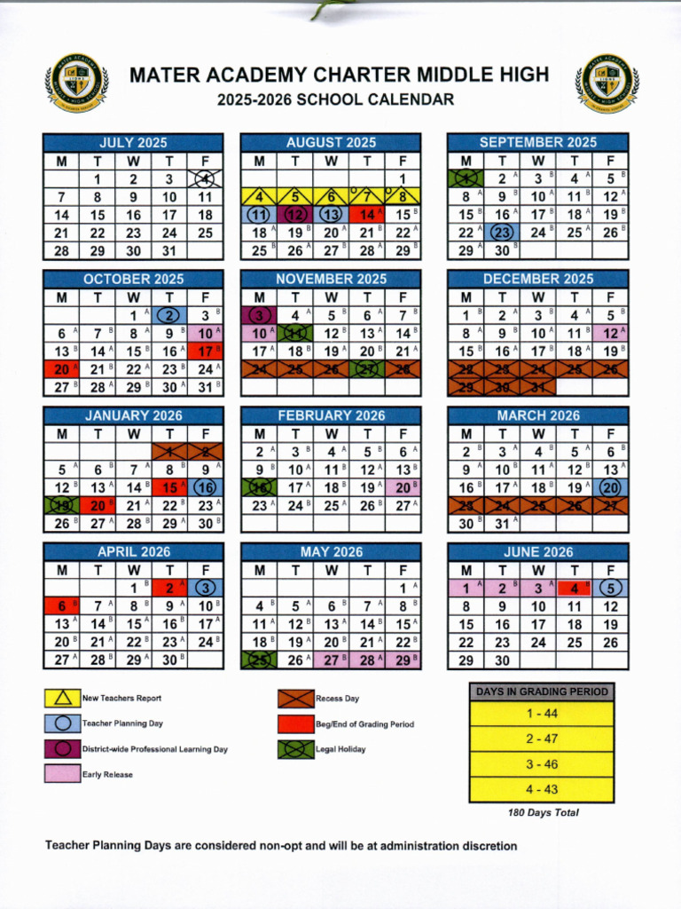 2025 2026 School Calendar 1 | PDF