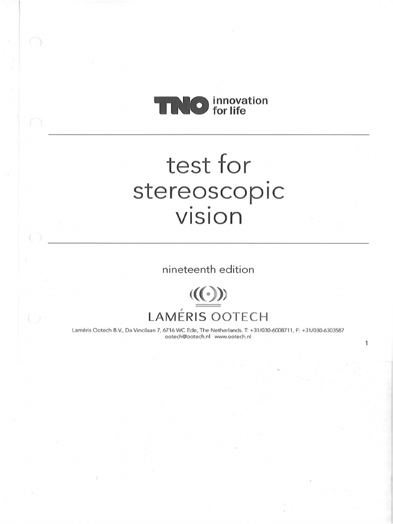 Test For Stereoscopic Vision Color | PDF