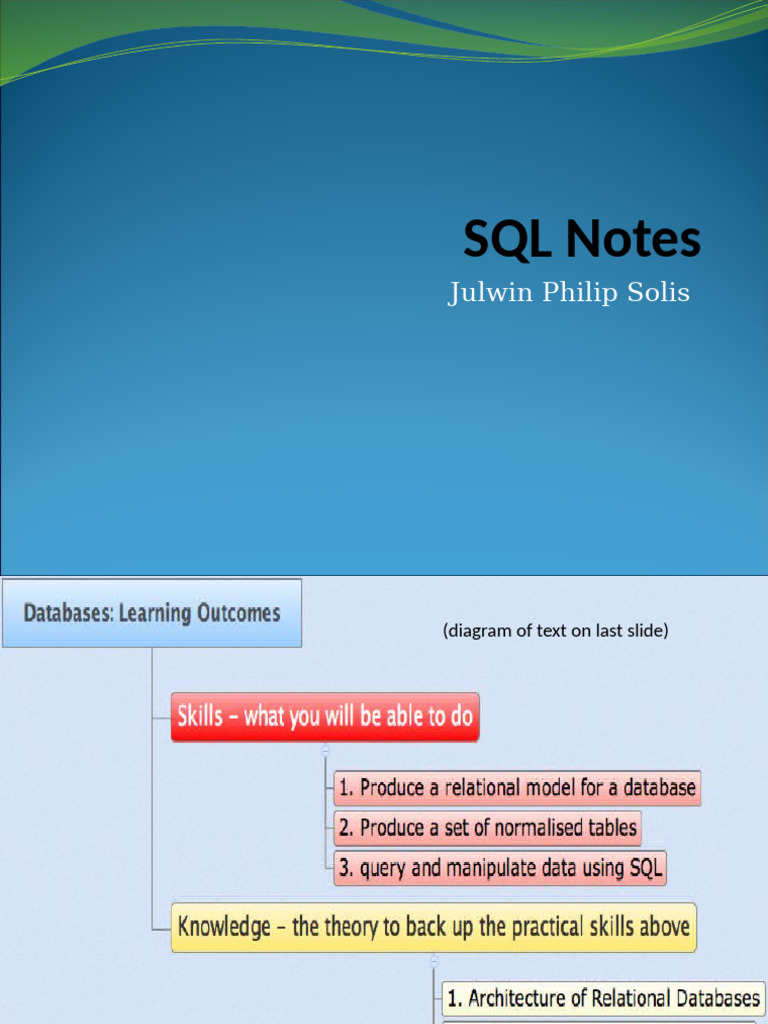 Lecture 01 - Introduction to Databases | PDF | Databases | My Sql