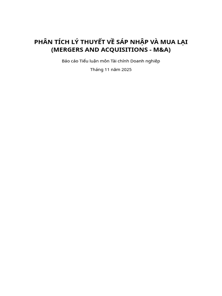 Bao Cao Tieu Luan MA | PDF