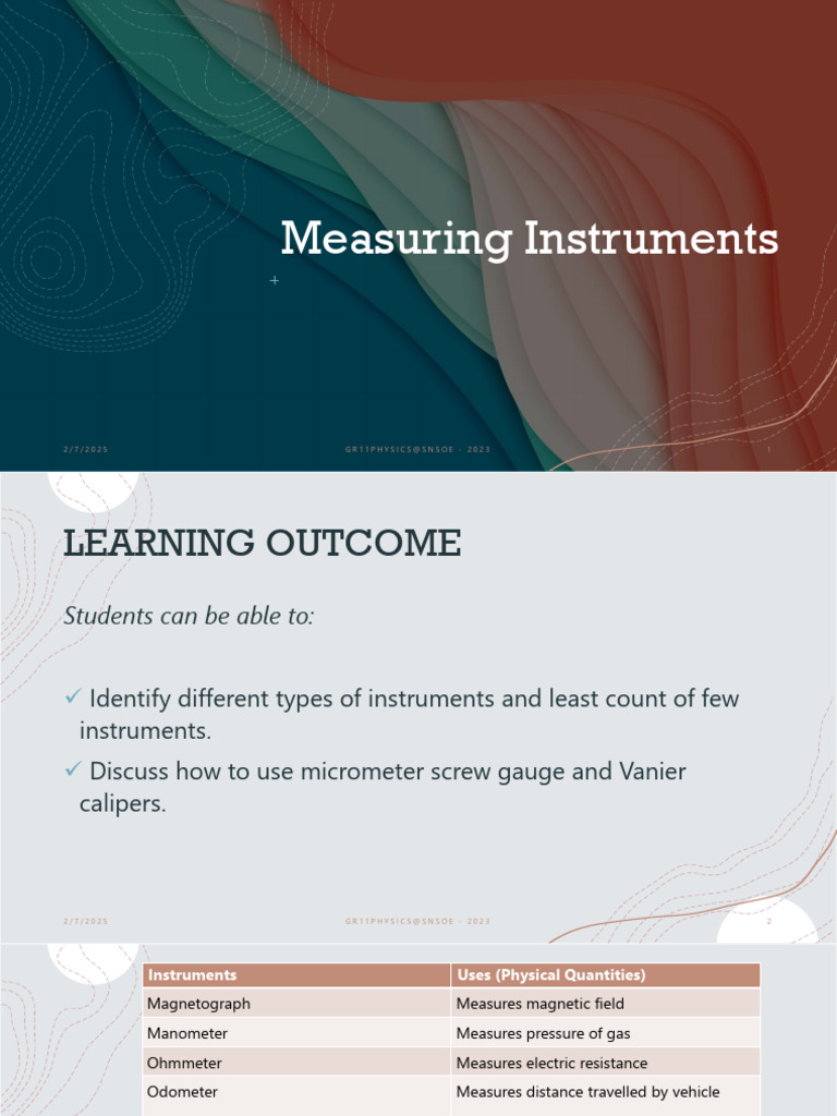 Overview of Measuring Instruments | PDF | Physical Quantities | Electricity