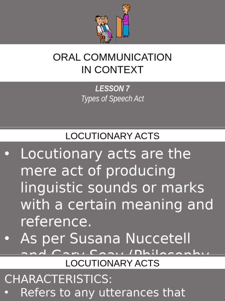 L7 Types of Speech Acts | PDF