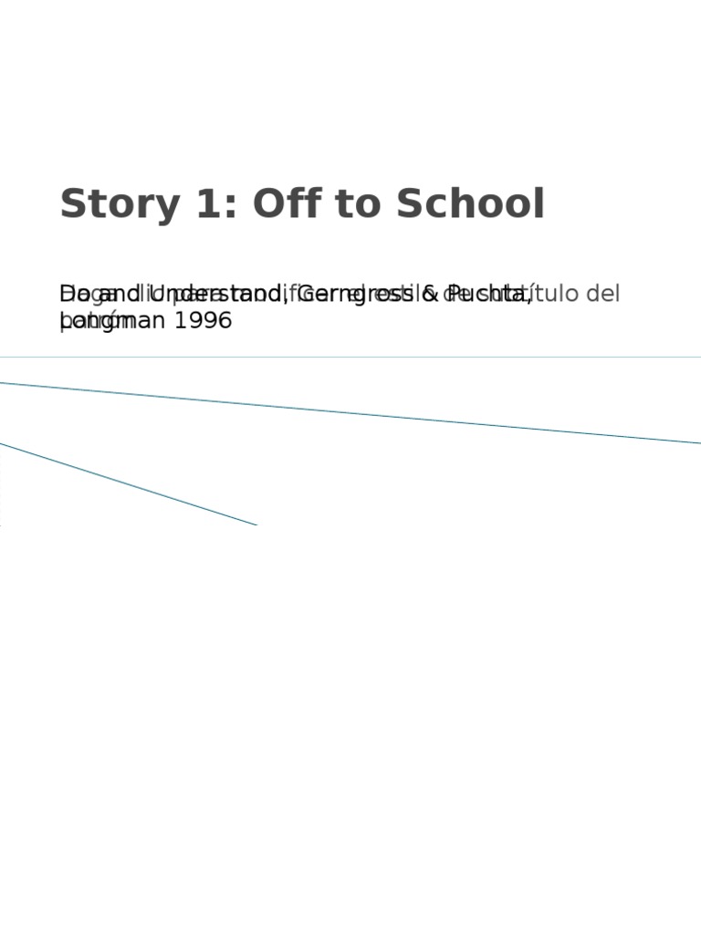 Story 1 - Off To School | PDF | Language Arts & Discipline | Lifestyle