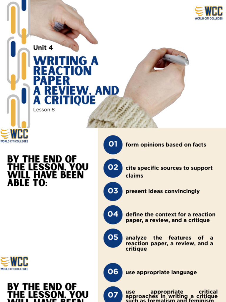 Unit 4 L8 Review Reaction Paper Critique EAPP | PDF | Feminism | Gender Studies