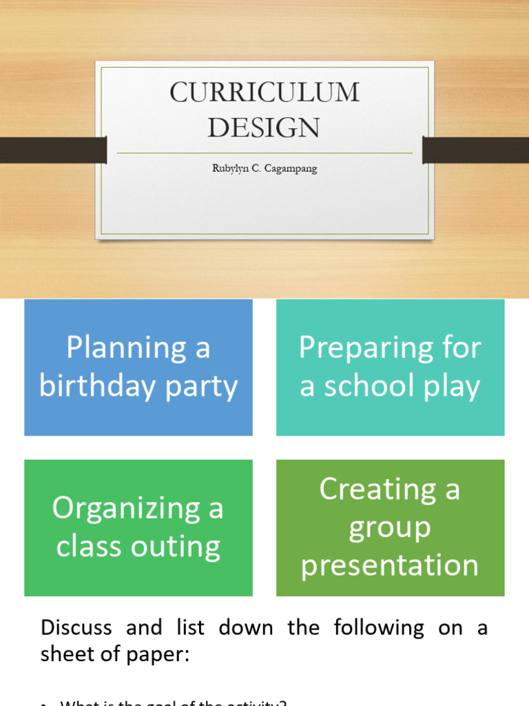 PED 7 Week 7 Curriculum Planning | PDF | Curriculum | Educational ...