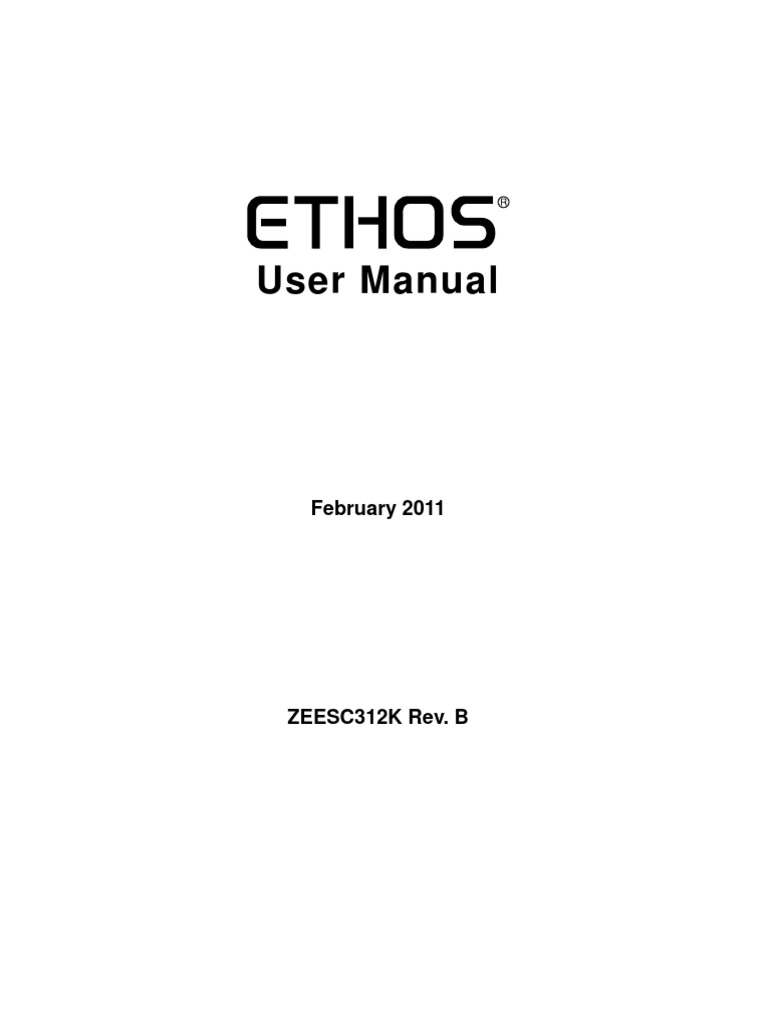ETHOS User Manual | Download Free PDF | Power Supply | Usb