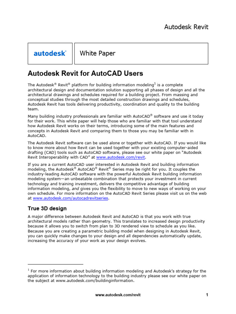 Revit for AutoCAD Users ARS1 | PDF | Autodesk Revit | Auto Cad