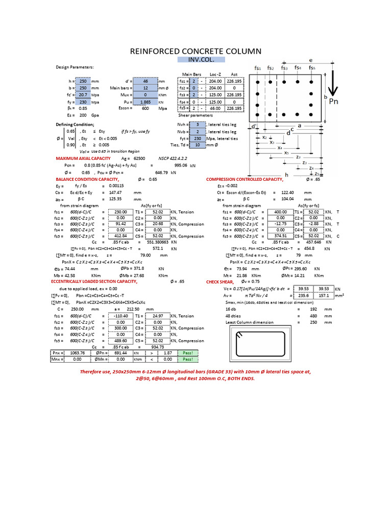 Inverter Column Design Calcs. | PDF | Structural Engineering ...