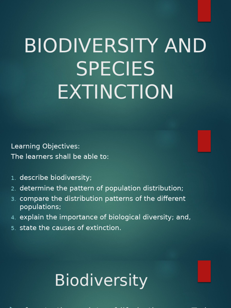 BIODIVERSITY AND SPECIES EXTINCTION | PDF