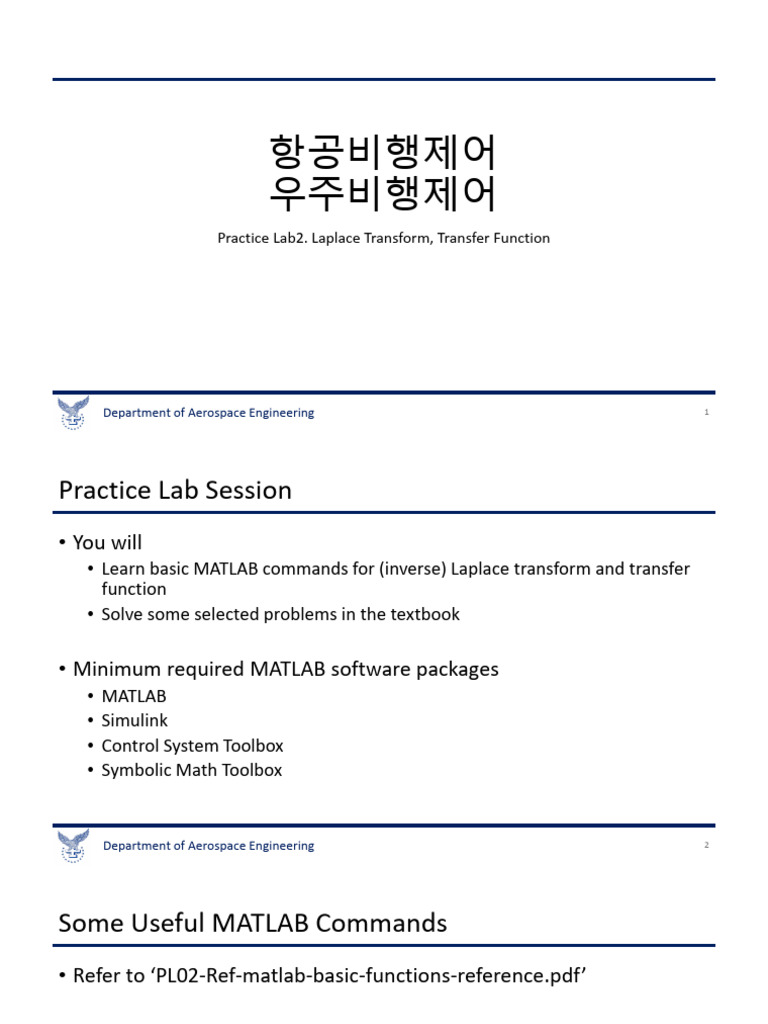 PL02-Laplace Transform J Transfer Function | PDF | Laplace Transform | Matlab